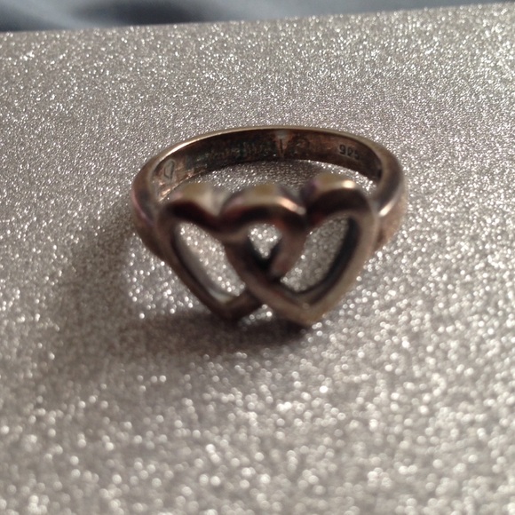 Jewelry | Sterling Silver Double Heart Ring | Poshmark